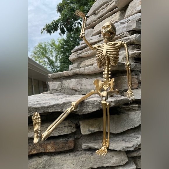 Accents | Gold Posable Skeleton | Poshmark